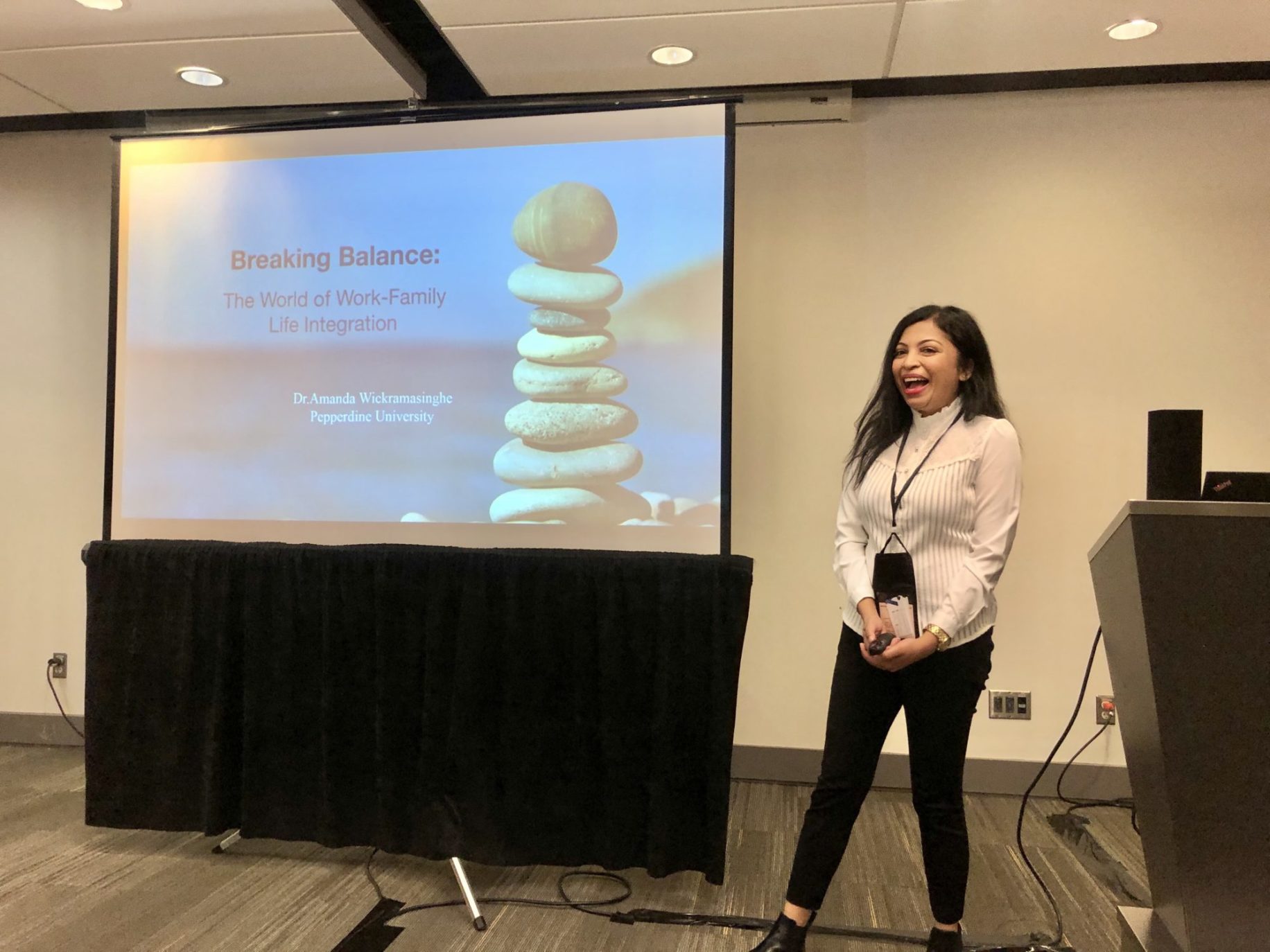 Dr Amanda spoke about her research on work-life at the Leadership ...